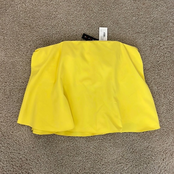 Milly | Tops | Milly Brand Yellow Ruffle Strapless Top | Poshmark